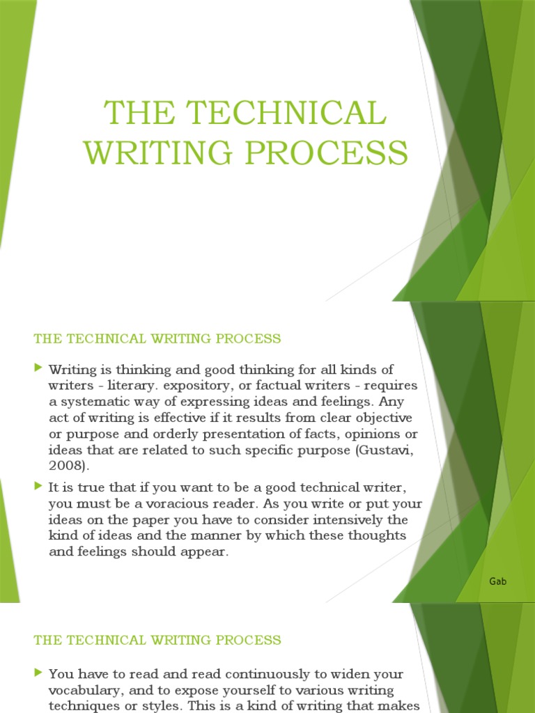 THE TECHNICAL WRITING PROCESS Repoooorttt | PDF | Proofreading ...