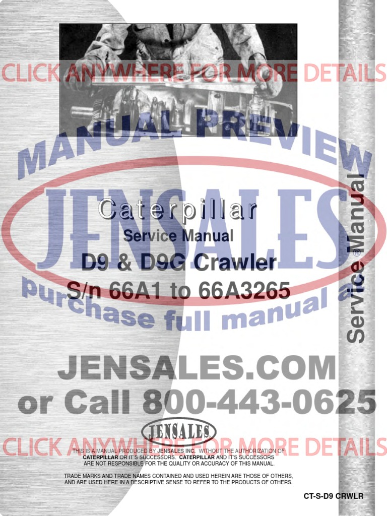 Caterpillar Crawler Service Manual Ct S D9 Crwlr Pdf Internal