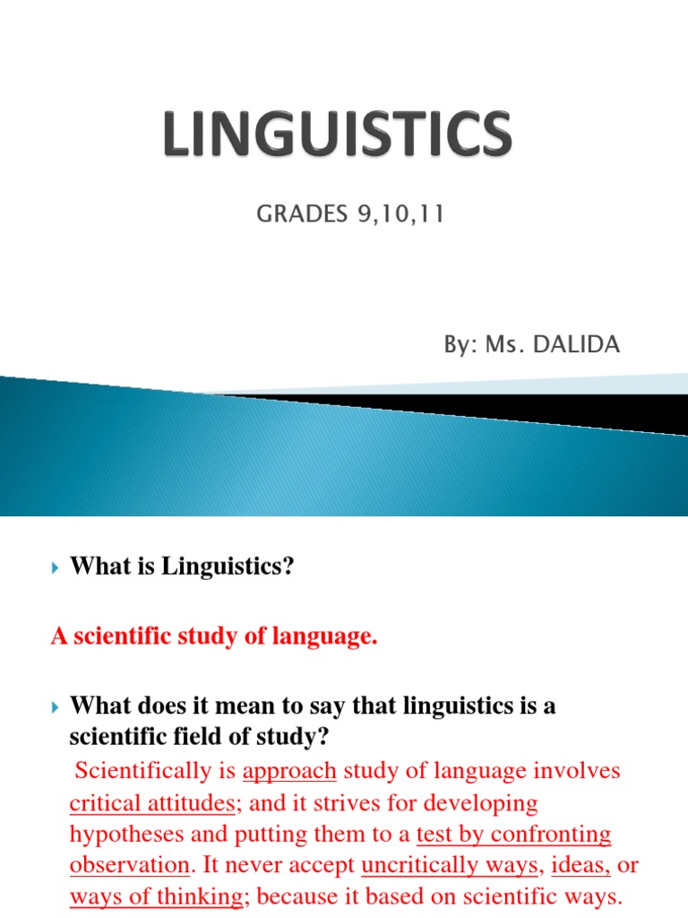 Linguistics 2 PDF | PDF | Linguistics | Language Acquisition