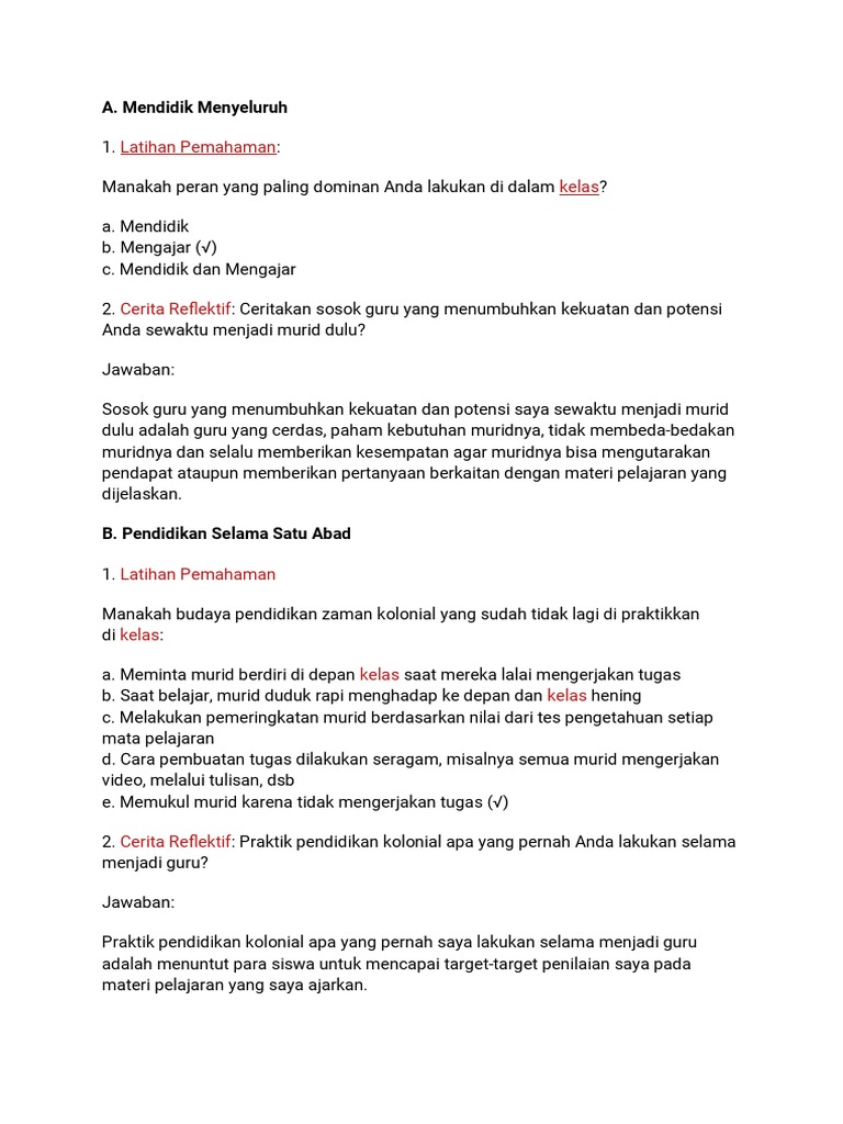 Modul 2 Mendidik Dan Mengajar | PDF