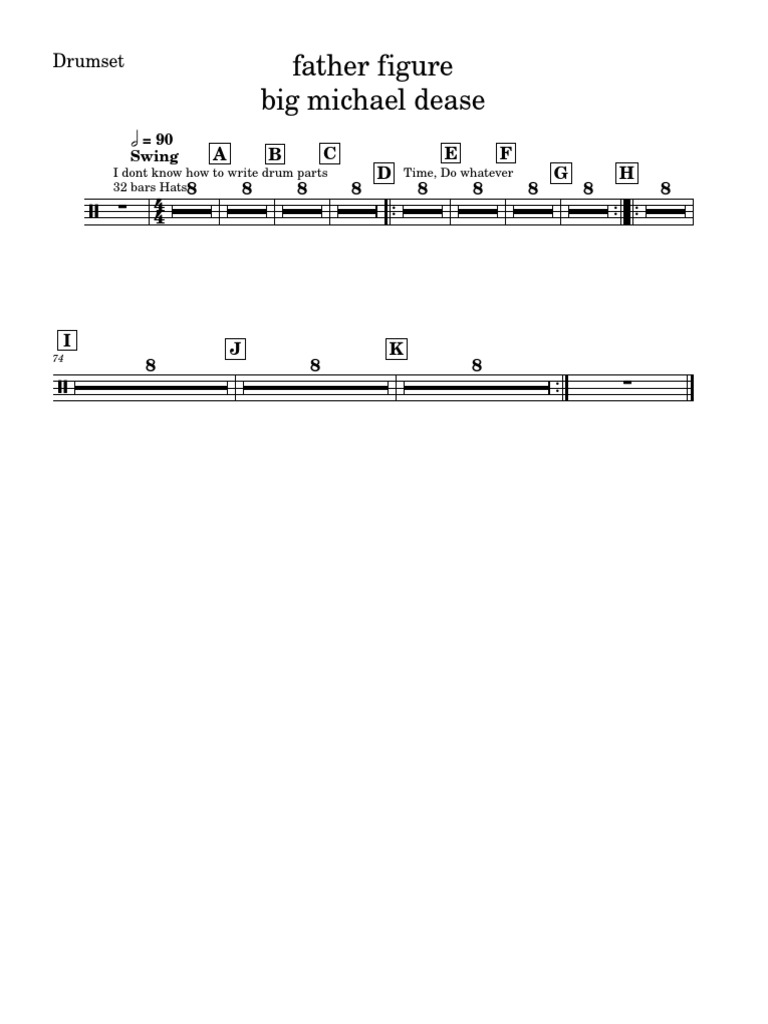 Father Figure Chart-Drumset | PDF