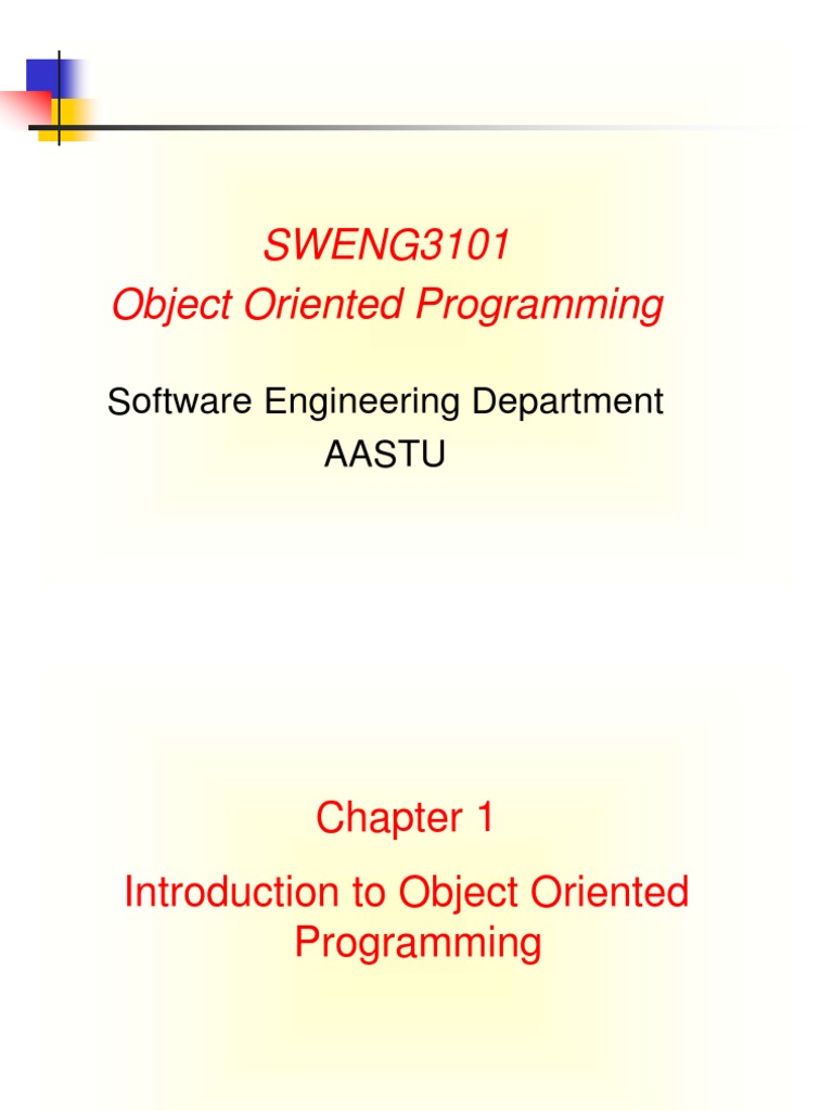 Chapter 1 Introductiontooop Pdf Programming Paradigms Object Oriented Programming 6295