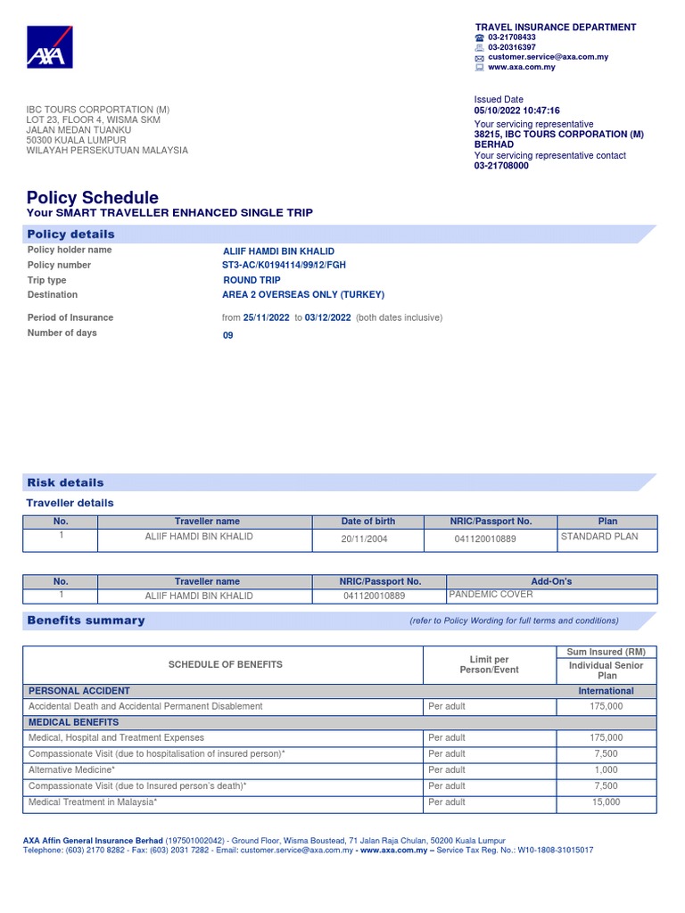 Dummy Insurance Aliif Hamdi | PDF