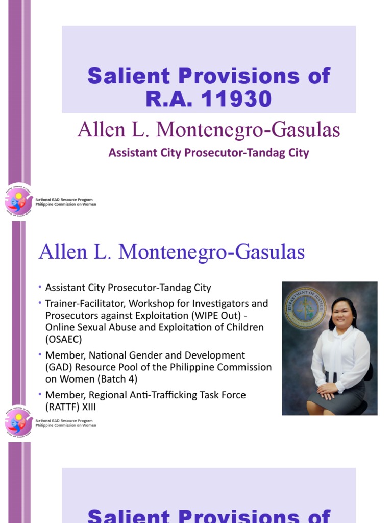 Salient Provisions of R.A. 11930 | PDF | Rights | Human Rights