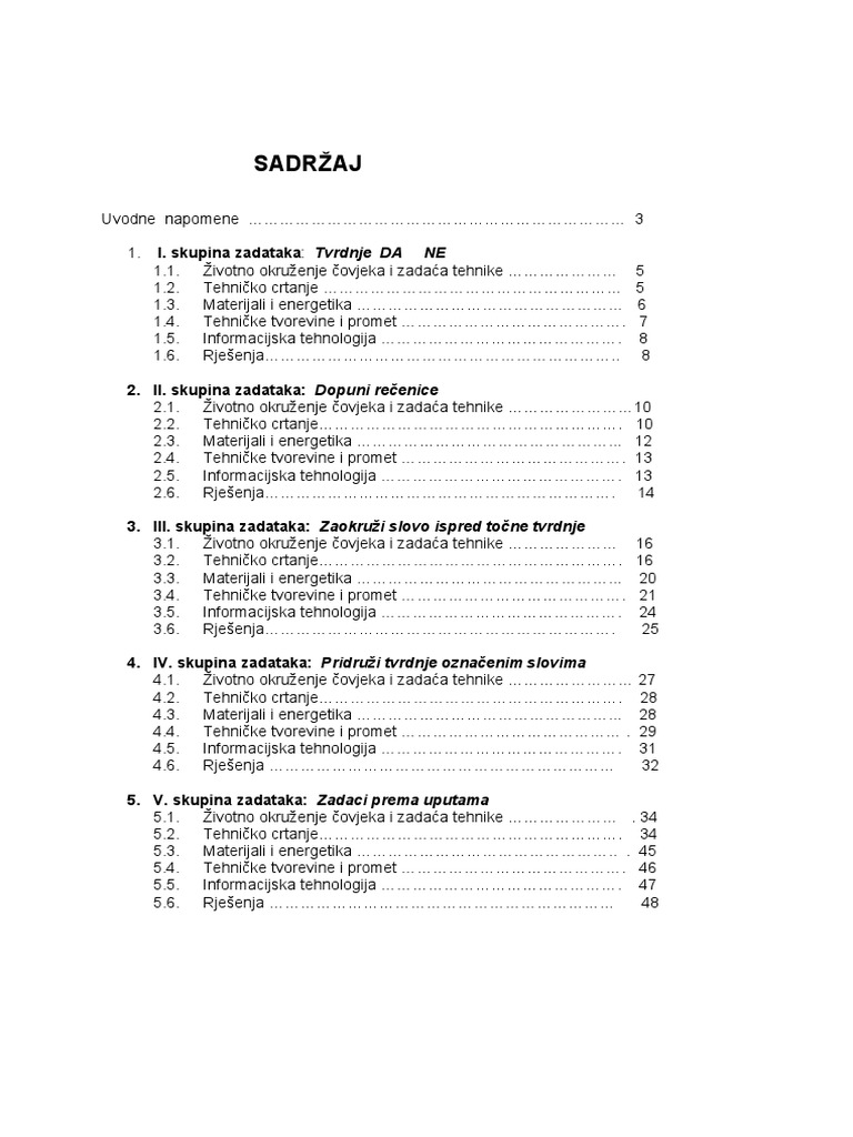 Zbirka Rijesenih Zadataka 5r OS Natjecanje Mladi Tehnicari | PDF
