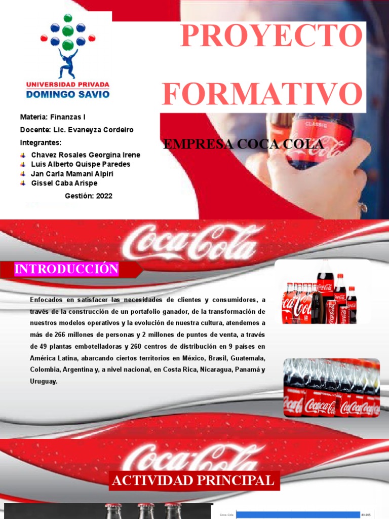 COCA COLA Presentación | PDF | Coca Cola | Hoja de balance