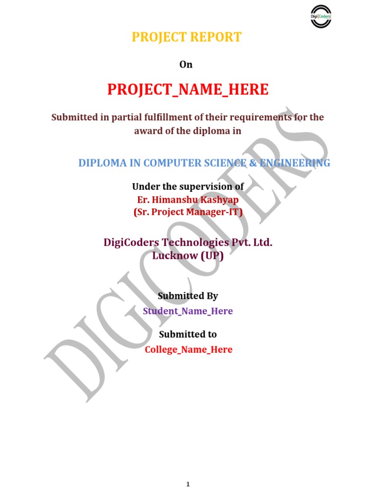 Project Report DigiCoders | Download Free PDF | Software Testing ...