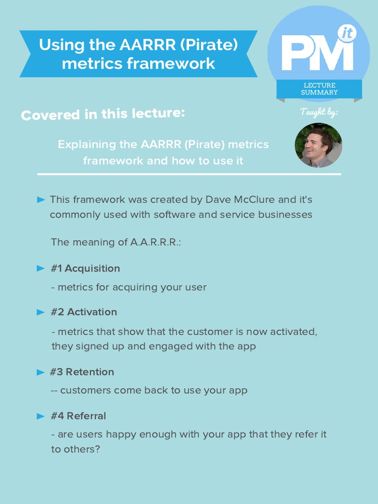 CHEAT SHEET - Using The AARRR Metrics Framework | PDF