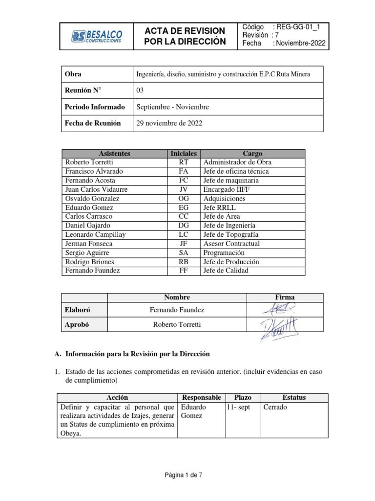 REG-GG-01 - 1 R7 Reporte SGSST Rev Direccion 02 Ruta Minera Nov 2022 ...