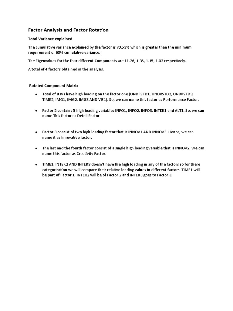 Factor Analysis and Factor Rotation | PDF | Science & Mathematics ...