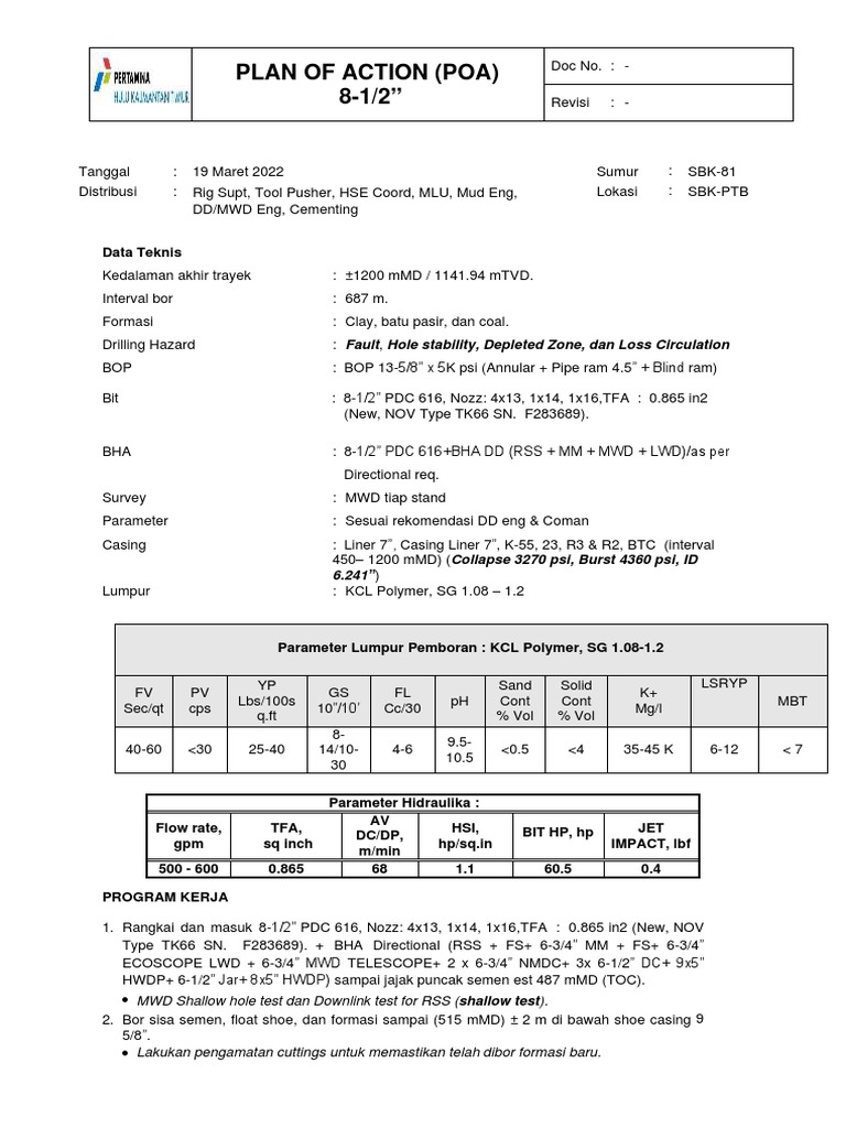 POA - SBK-81 - Trayek 8.5 Inch | PDF