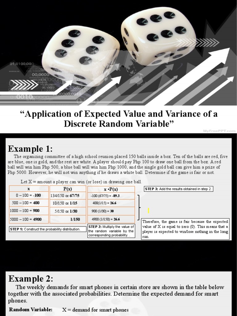 7 Application of Expected Value and Variance of A Discrete Random Variable | PDF | Expected ...