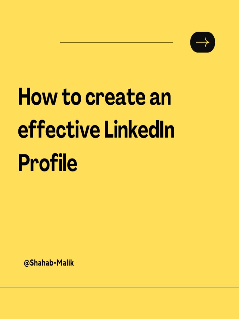 How To Create An Effective Linkedin Profile Pdf