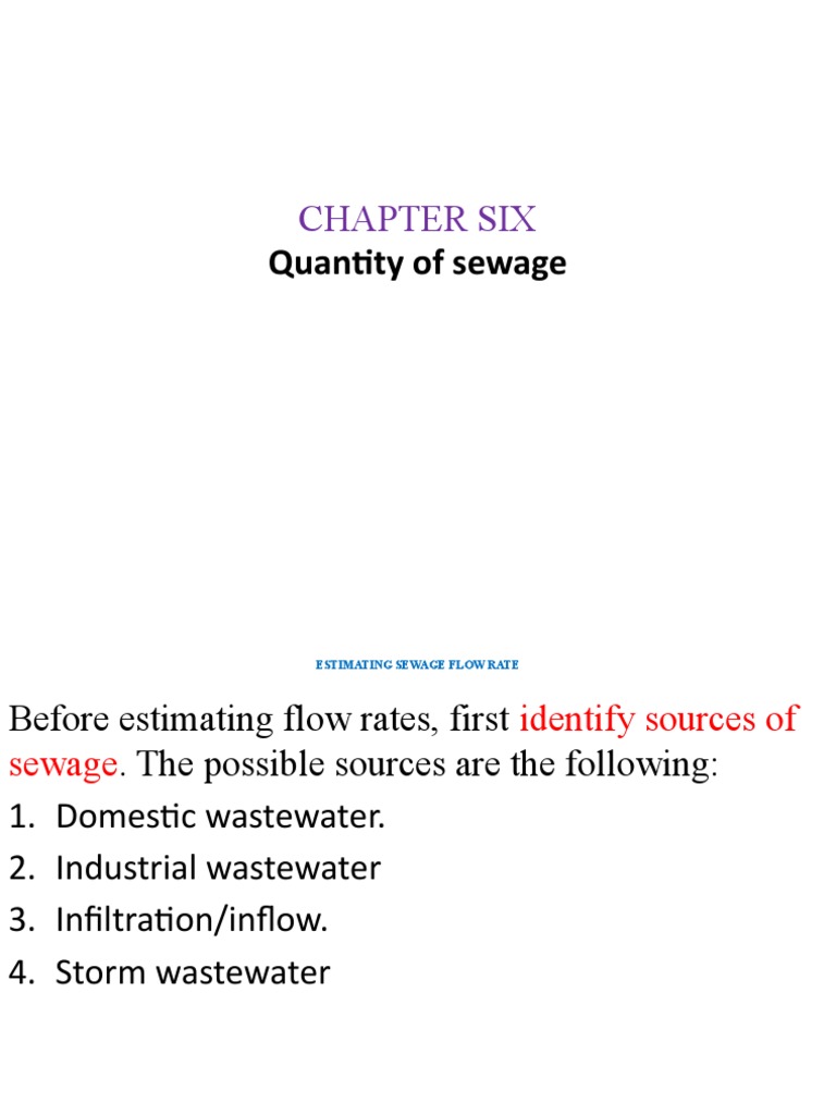 Sewage Flow Rate Estimation Guide | PDF | Sanitary Sewer | Sewage