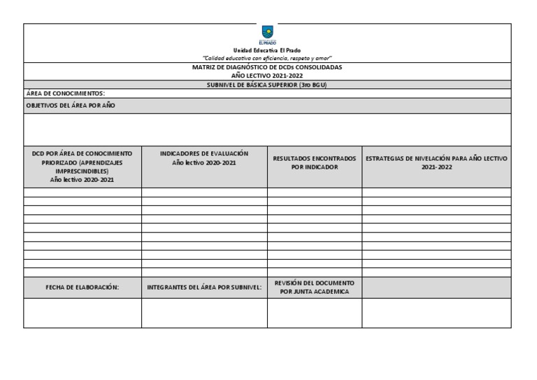 Matriz de Diagnostico de DCD | PDF
