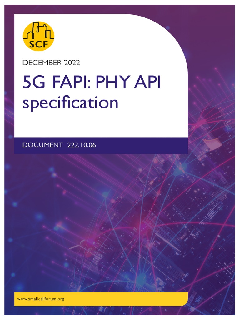 Scf222 5g Fapi Phy API v6 | PDF | Telecommunications Standards | Mobile ...