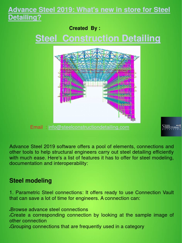 Advance Steel 2019 - What's New in Store For Steel Detailing - Steel ...