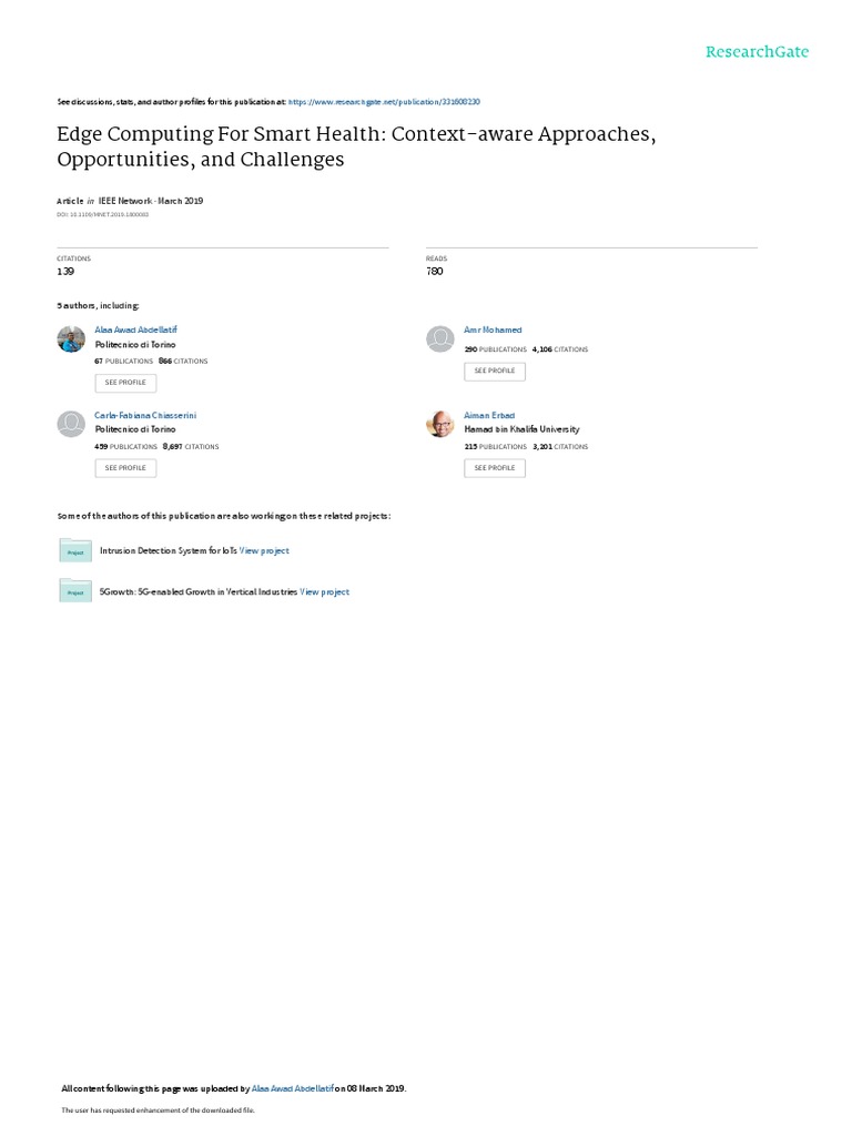 Edge Computing | PDF | Machine Learning | Monitoring (Medicine)