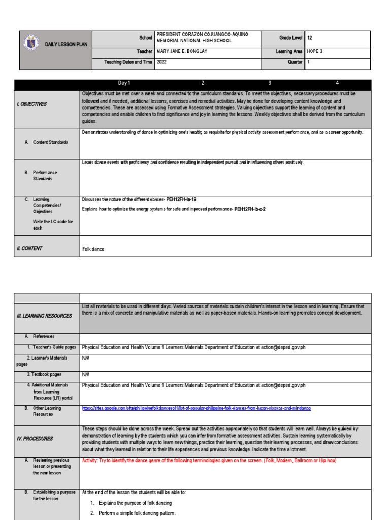 Hope 3 - Week 4 | PDF | Learning | Teaching Method