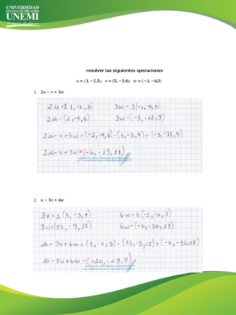 Tarea Espacios Vectoriales Pdf Pdf Espacio Vectorial álgebra Lineal