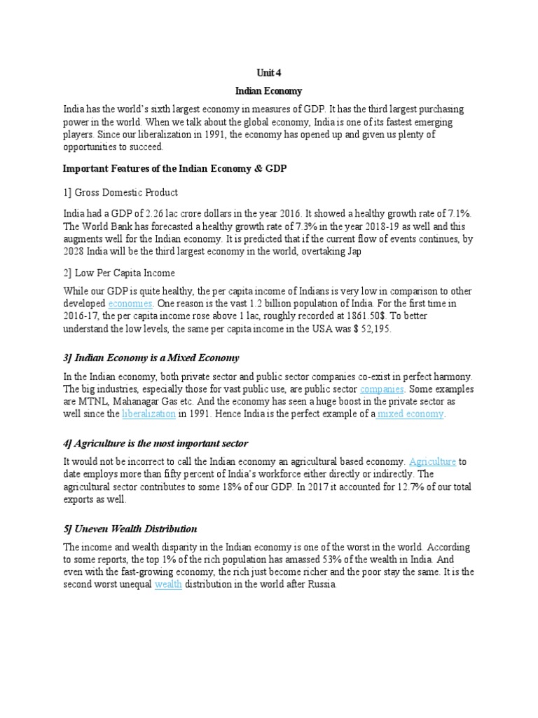 GK Unit 4 Final | PDF | Cost Of Living | Gross Domestic Product