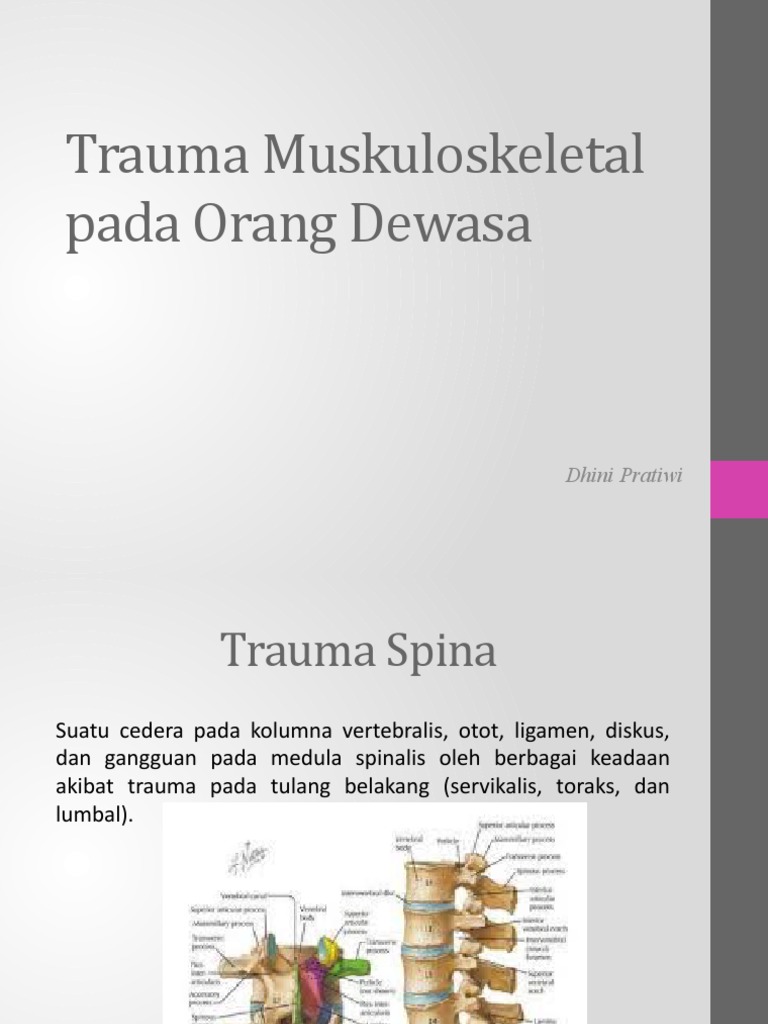 Trauma Muskuloskeletal Pada Orang Dewasa PPT DR Reno | PDF