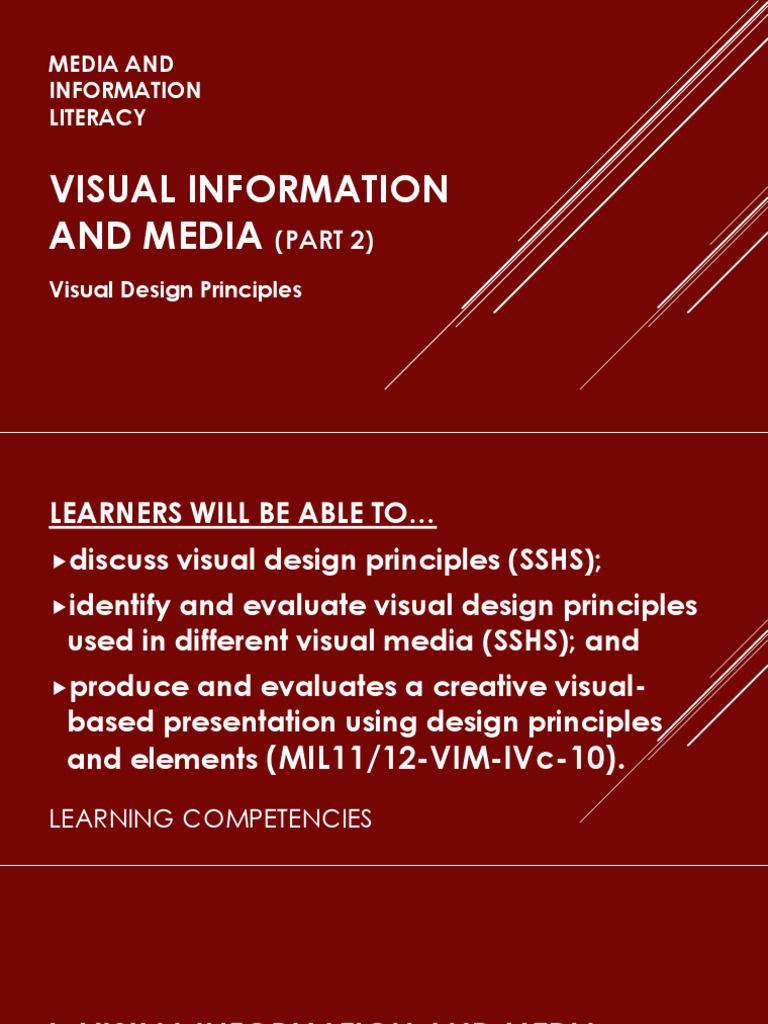 Visual Design Principles in Media Literacy | PDF