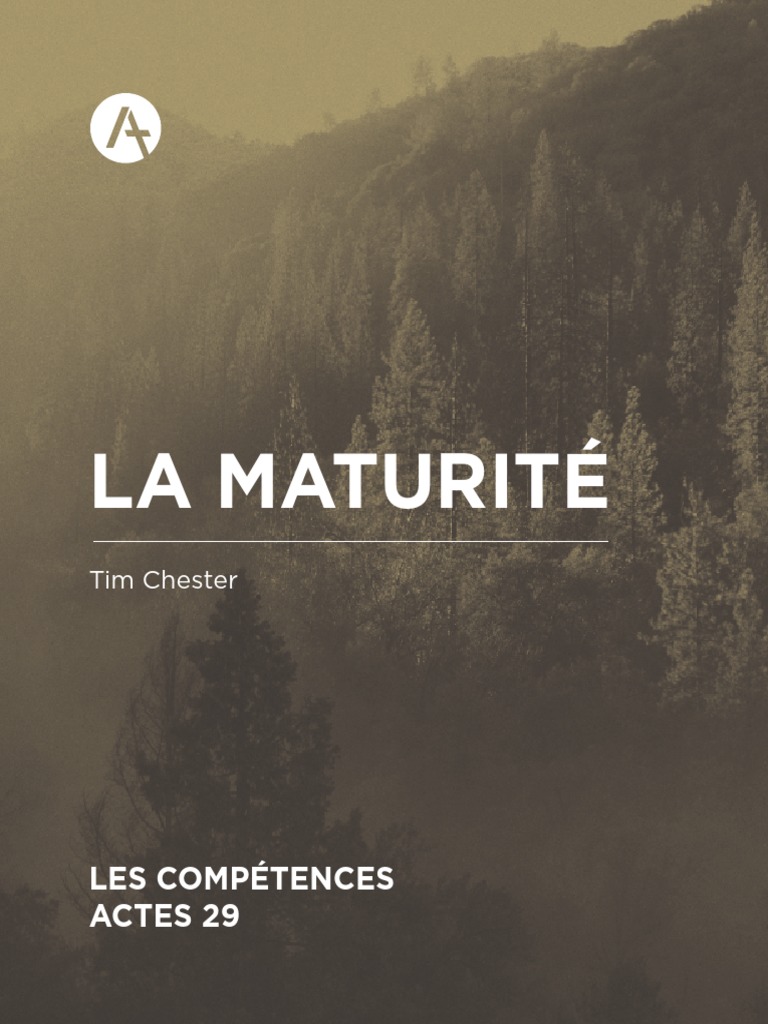 LA-MATURITÉ - Tim Chester | PDF