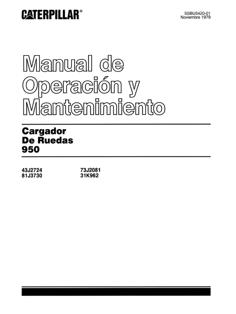 Manual de Operacion CAT 950 | PDF