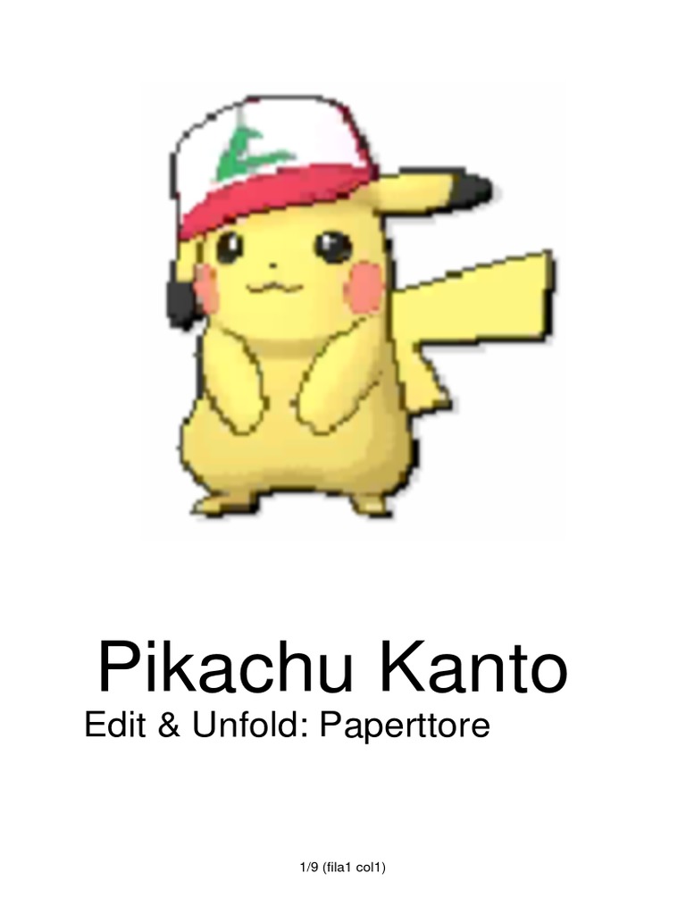 Pikachu Kanto Sin Lineas | PDF