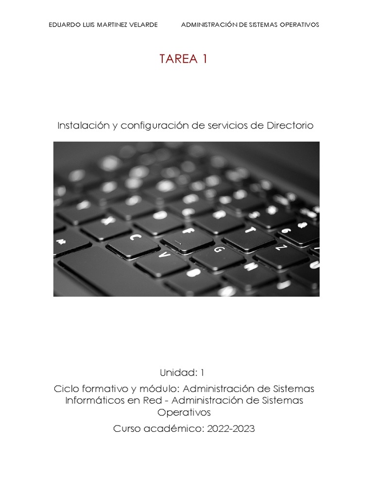 Instalación de Active Directory y OpenLDAP | PDF | Servidor (Computación) | Sistema operativo