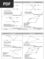 Angles in Parallel Lines pdf1 | PDF | Angle | Elementary Geometry