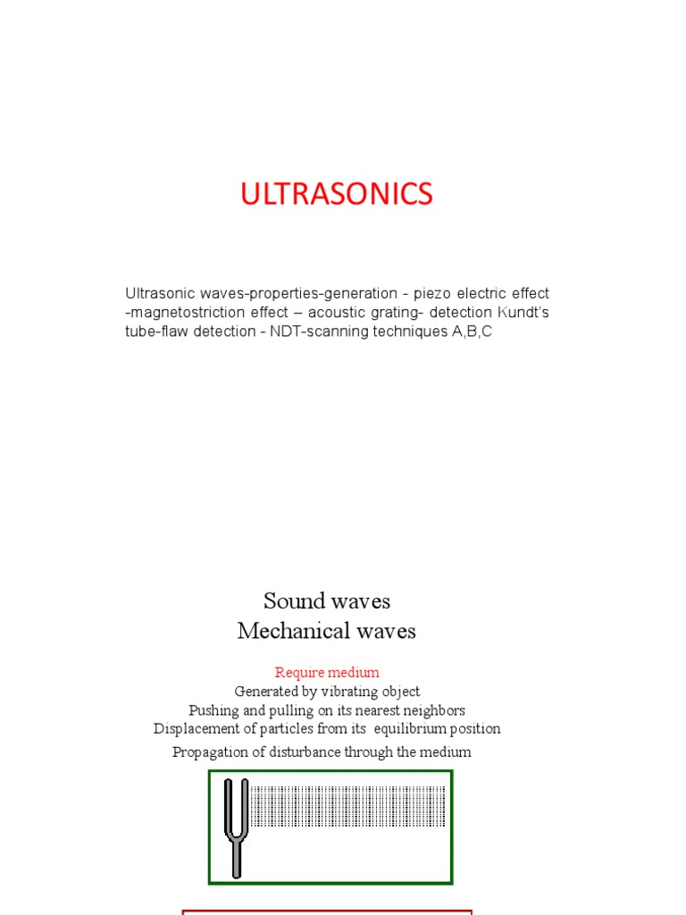 UNIT 4 Ultrasonics | PDF | Ultrasound | Waves