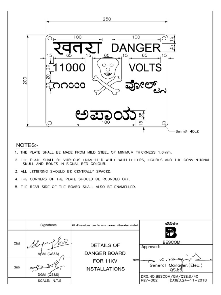 DWG-40 Danger Board | PDF