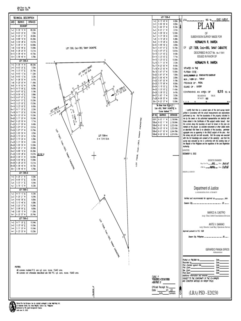 TANAY-SCHEME-LOT 7308-KAGAWAD JOVEN-FOR PLOT-Model | PDF