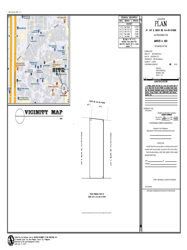 LOT 6, BLOCK 88-MARCOS ASIS-PATTI-Model | PDF