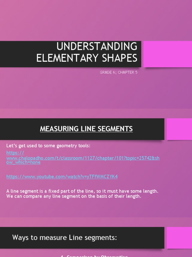 Understanding Elementary Shapes Class6 | PDF | Perpendicular | Angle