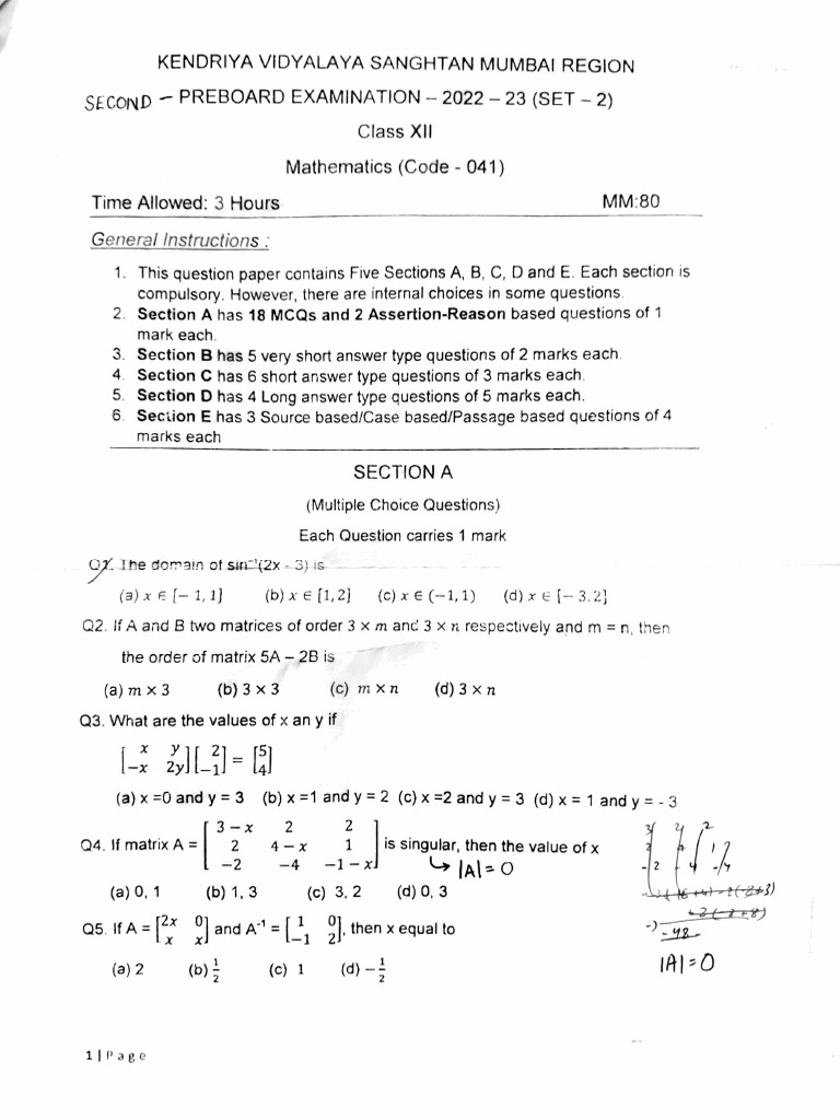 Maths PB-2 | PDF | Euclidean Vector | Matrix (Mathematics)