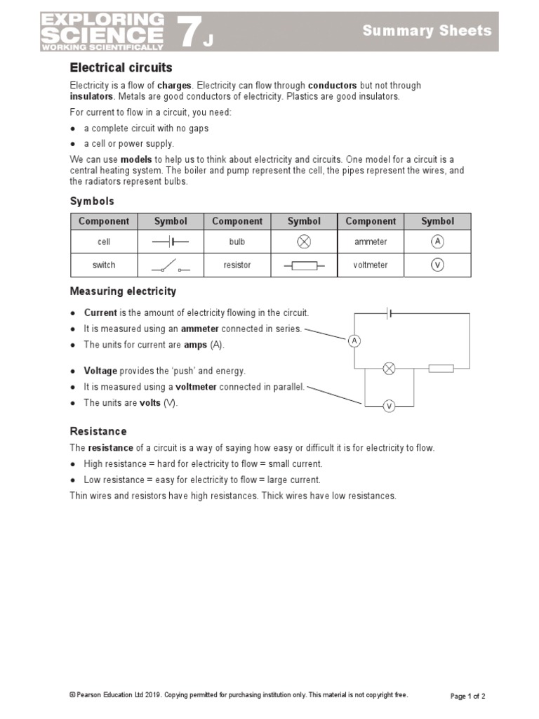 Electricity Revision | PDF | Electrical Resistance And Conductance ...