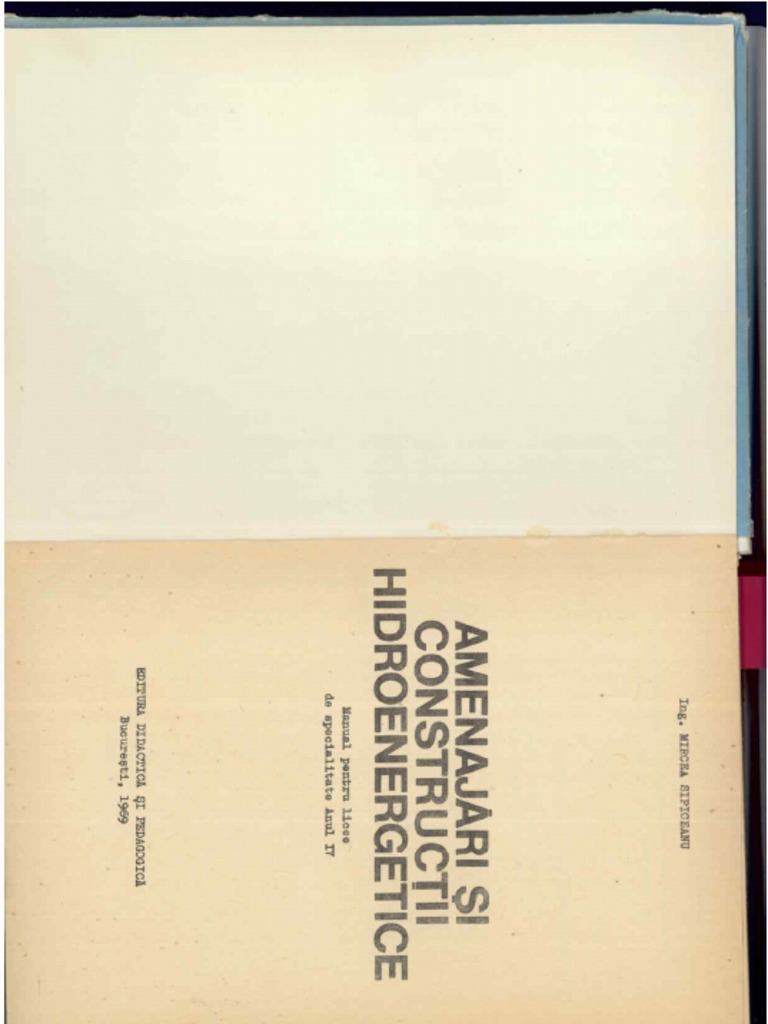 M Sipiceanu - Amenajari Si Constructii Hidrotehnice Partile 1-3 | PDF