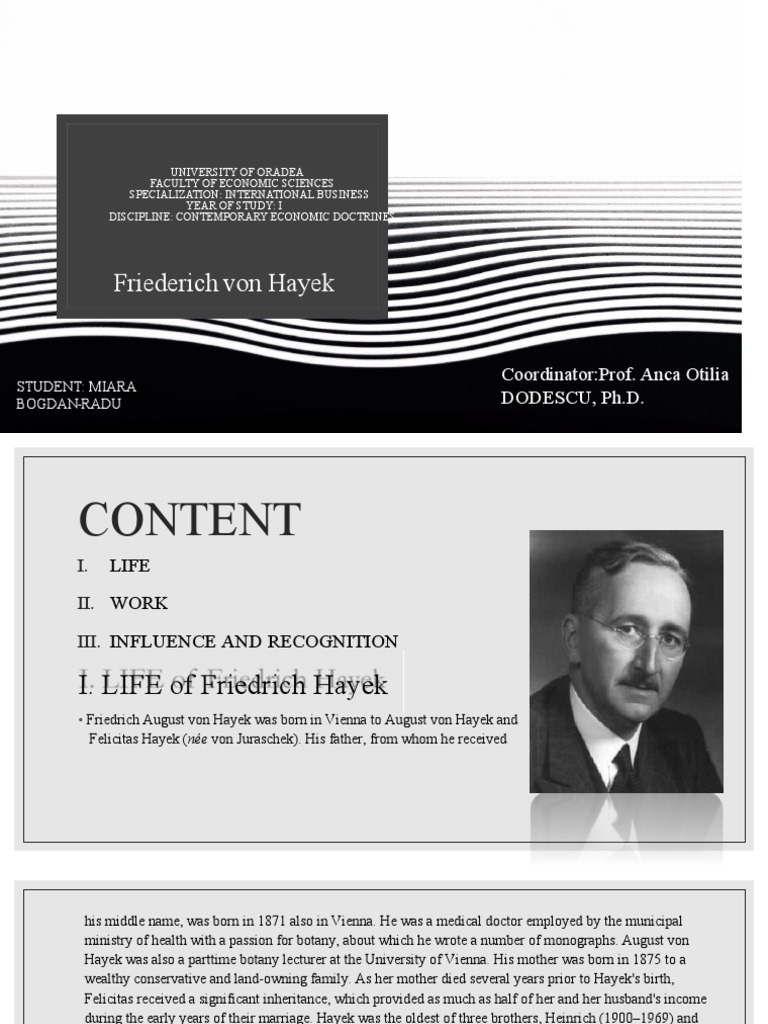 Friederich Von Hayek | PDF | Friedrich Hayek | Austrian School