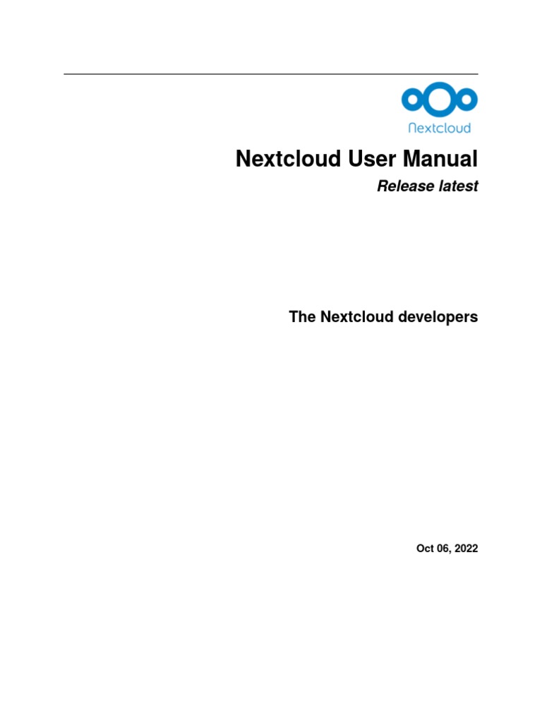 Nextcloud Manual | PDF | Web Server | Networking
