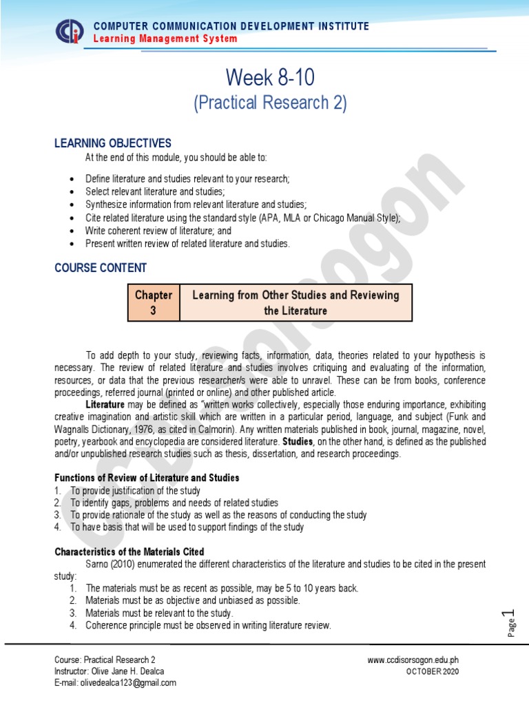 RRL | PDF | Citation | Academic Journal