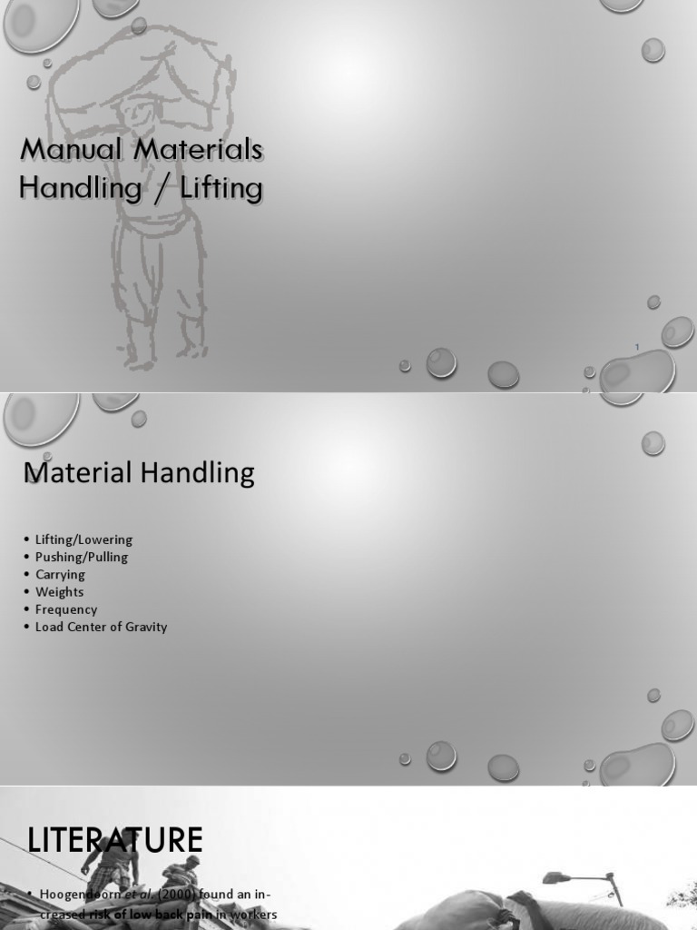 Mannual Materials - Handling and Lifting | PDF | Musculoskeletal System