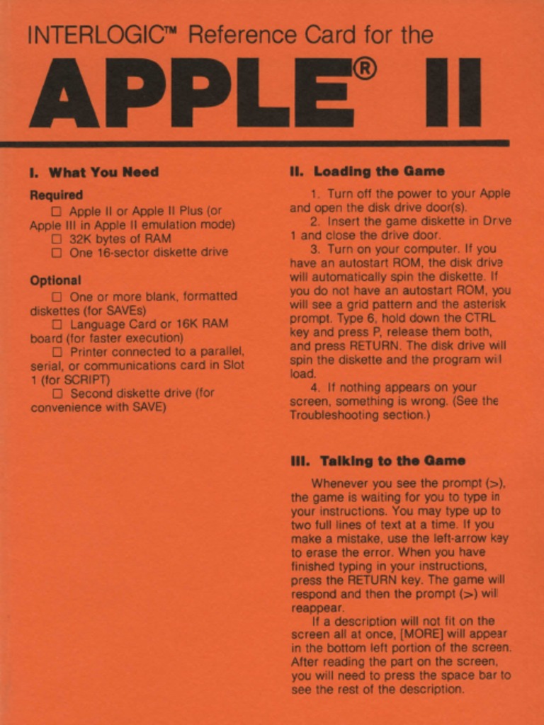 Interlogic Refcard Ap2 Alt2 | Download Free PDF | Floppy Disk ...