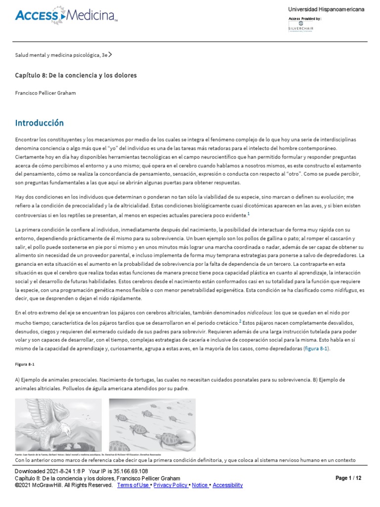Capítulo 8 - de La Conciencia y Los Dolores | PDF | Dolor | Cerebro