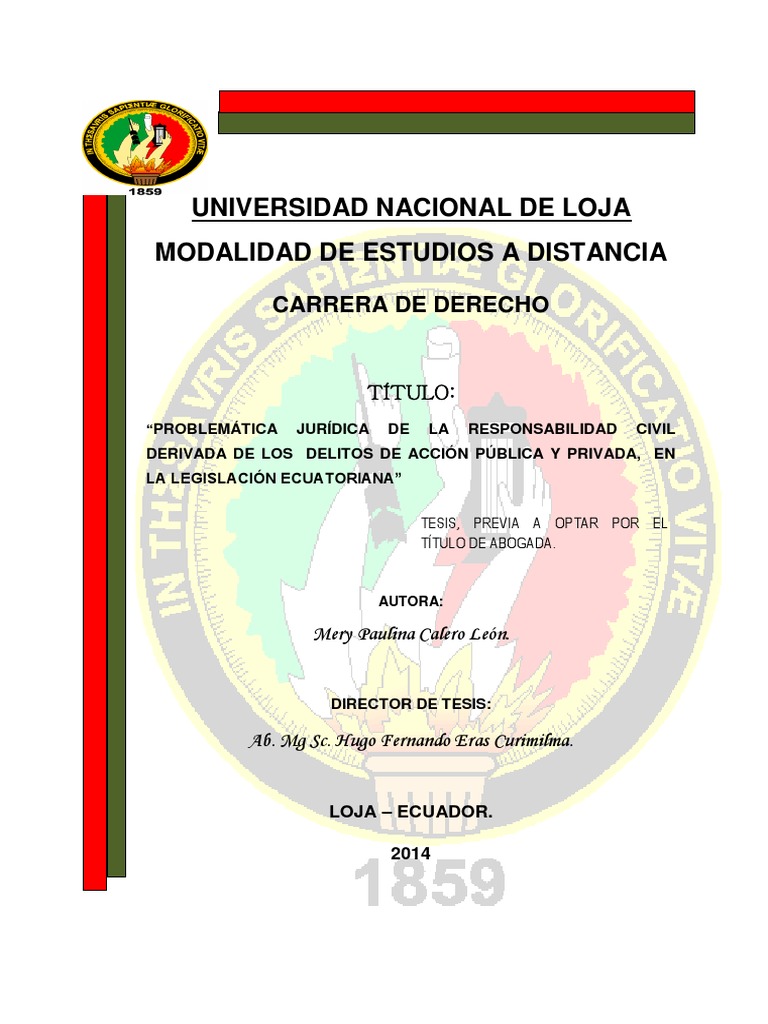 Mery Paulina Calero León. | PDF | Derecho penal | Justicia