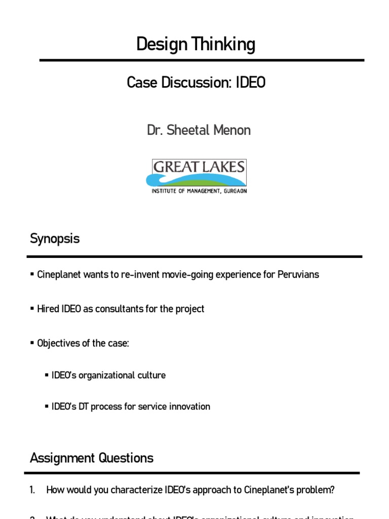 Design Thinking - IDEO Case Study | PDF | Design Thinking | Design