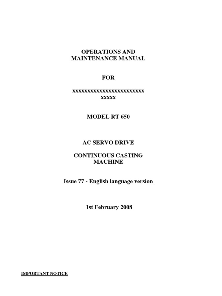 RT650 Manual | PDF | Refractory | Casting (Metalworking)