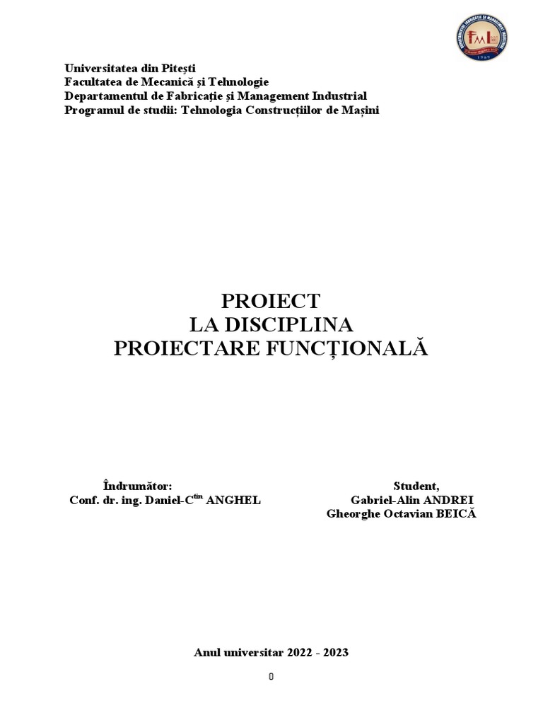 Proiect PF | PDF